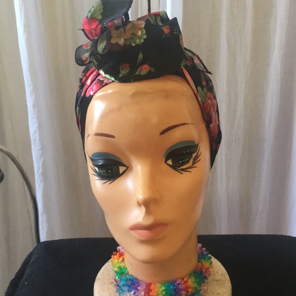 pin up in a pack | Accessories | Silk Floral Pinup Rockabilly Scarf ...